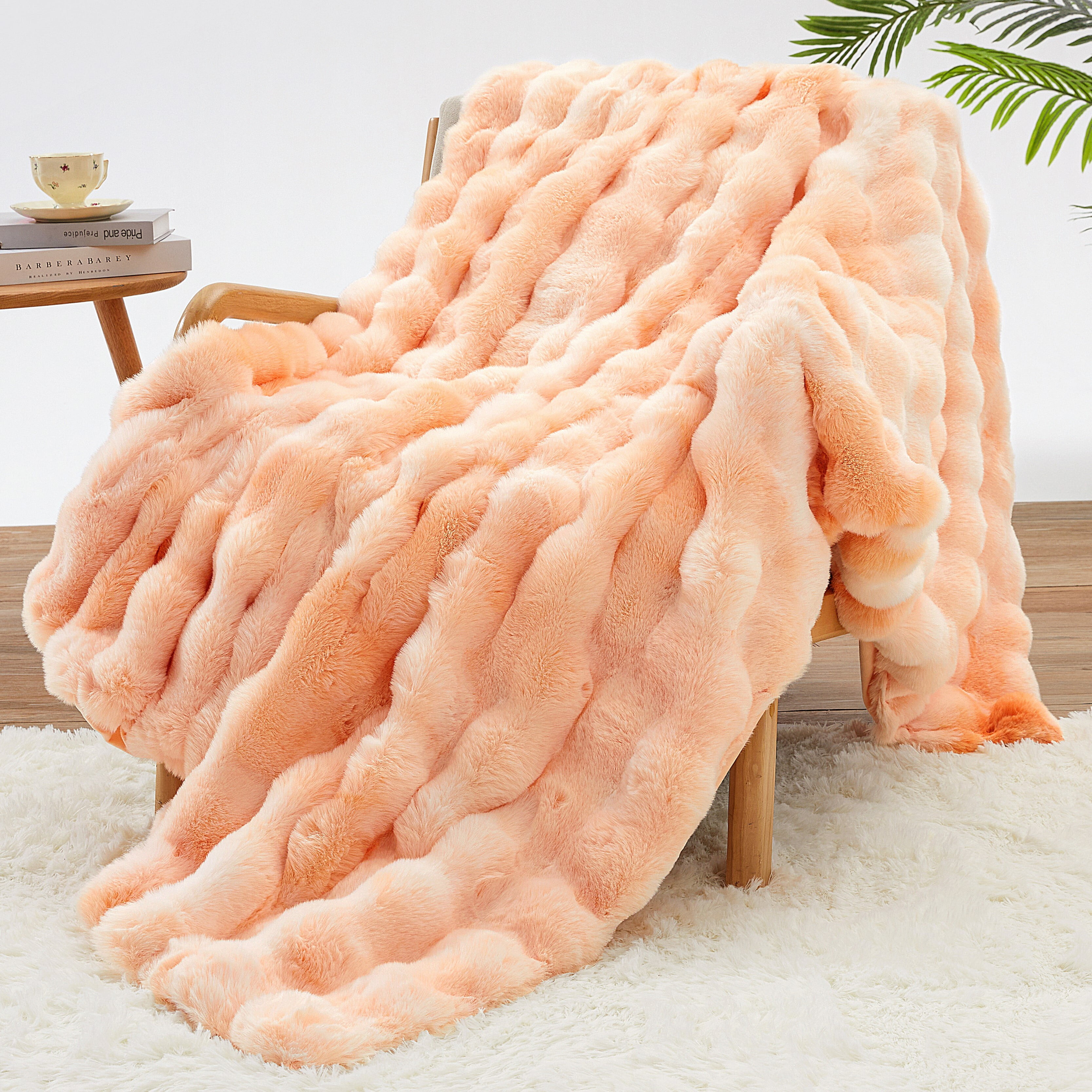 Patpat Throw Blanket for Couch Bed Fleece Flush Faux Fur Throw Blanket ...