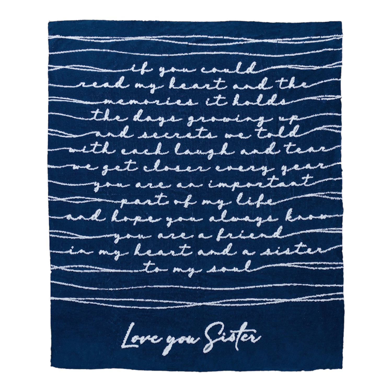 CozyBond Luxury Sherpa Throw Blanket - 50" x 60" Raised Text for ...