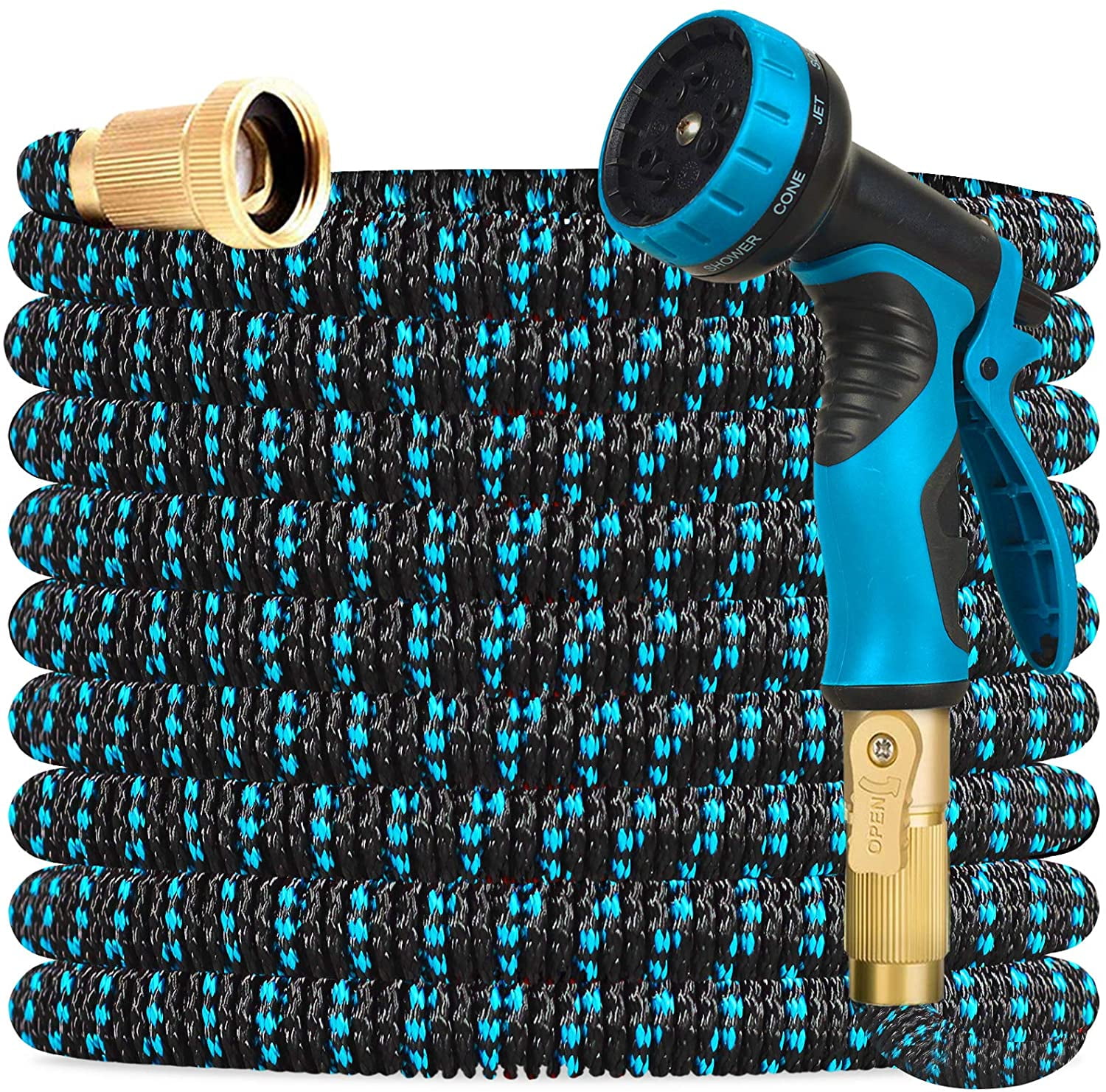 CozyBox Lightweight 100ft Outdoor Water Hose - Heavy Duty, Leakproof, No-Kink, Flexible ...