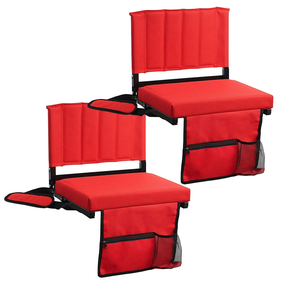 CozyBox 2-Pack of Stadium Seat for Bleachers with Padded Cushion ...