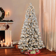 CozyBox Premium Pre-Lit Snow Flocked Artificial Christmas Tree (6ft ... CozyBox Premium Pre-Lit Snow Flocked Artificial Christmas Tree (6ft ...