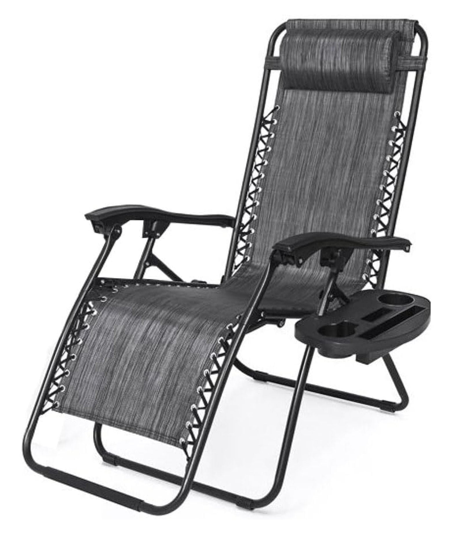 CozyBox Adjustable Lounge Chair with Steel Mesh Fabric: Reclining Lawn ...