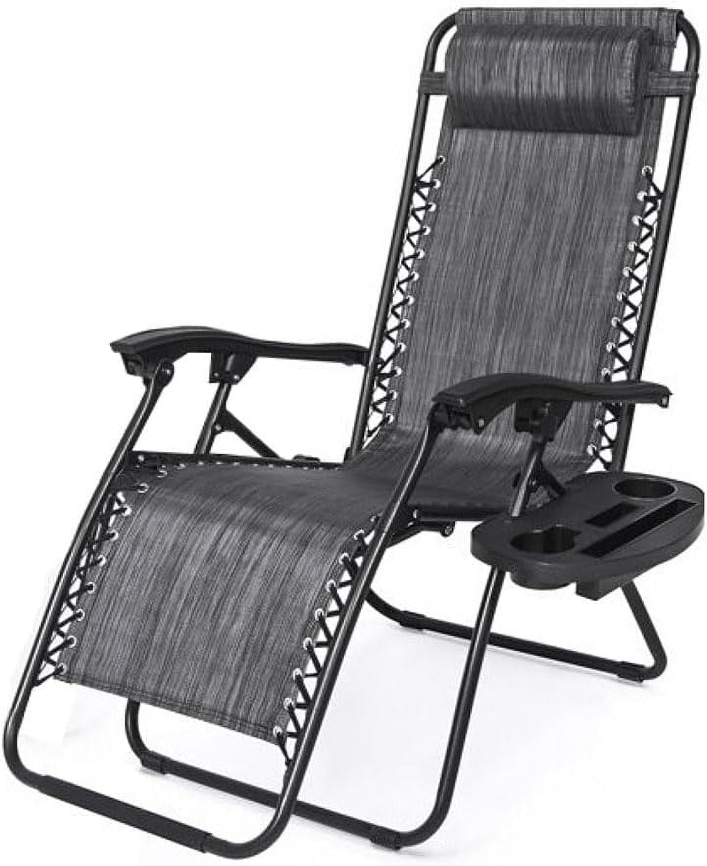 CozyBox Adjustable Lounge Chair with Steel Mesh Fabric: Reclining Lawn ...