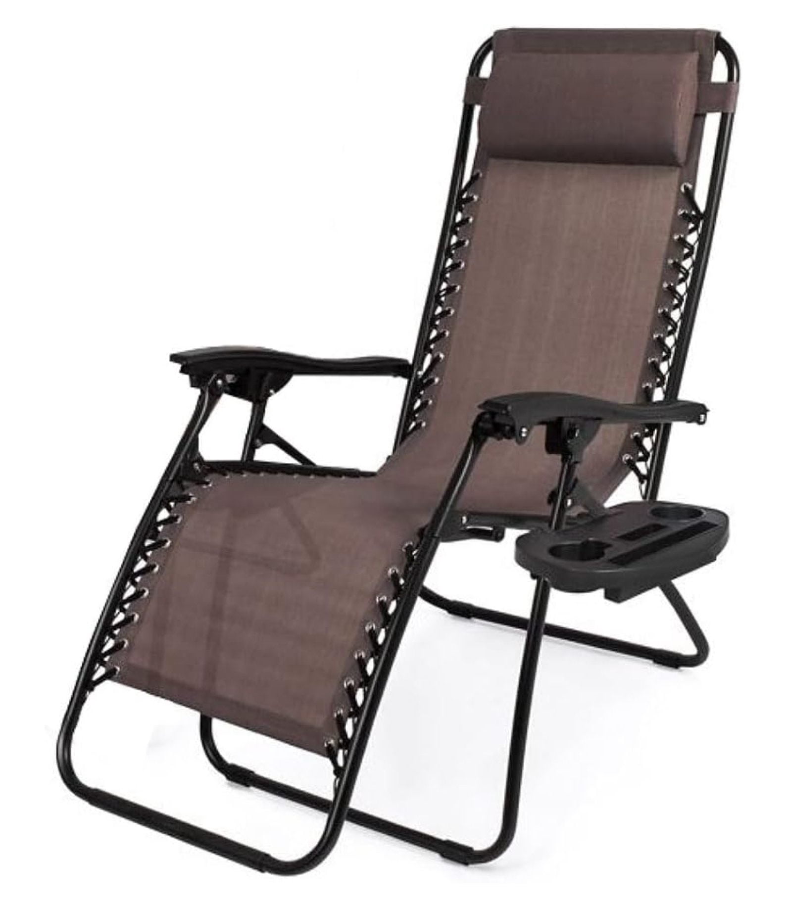 CozyBox Adjustable Lounge Chair with Steel Mesh Fabric: Reclining Lawn ...