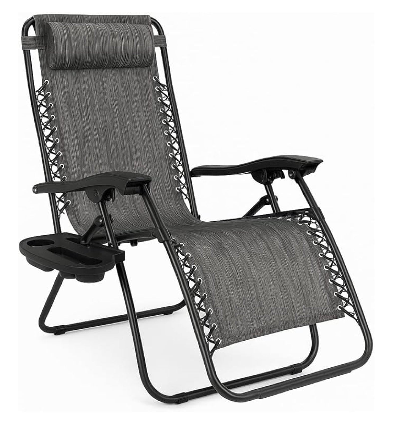 CozyBox Adjustable Lounge Chair with Steel Mesh Fabric: Reclining Lawn ...