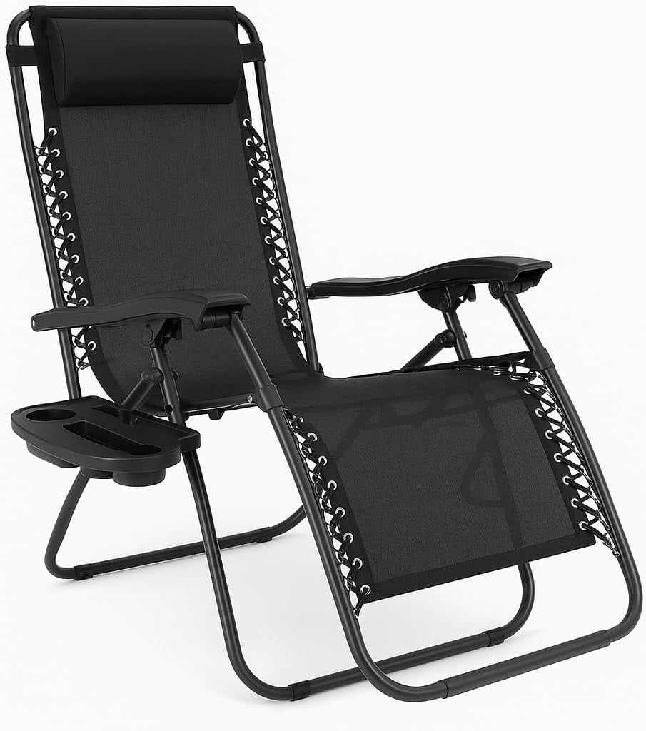 CozyBox Adjustable Zero Gravity Lounge Chair with Steel Mesh Fabric ...
