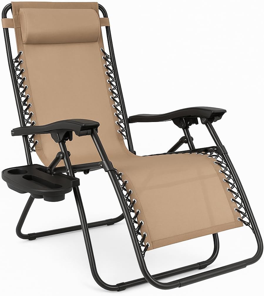 CozyBox Adjustable Zero Gravity Lounge Chair with Steel Mesh Fabric ...