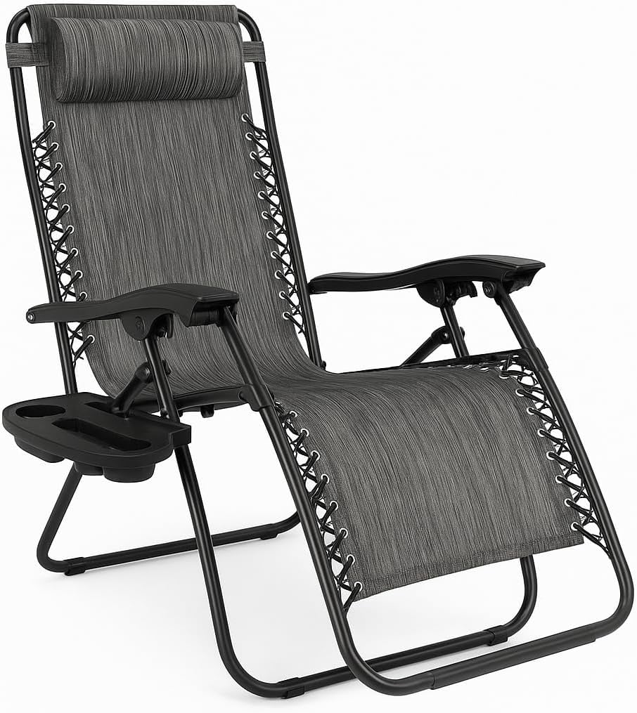 CozyBox Adjustable Zero Gravity Lounge Chair with Steel Mesh Fabric ...