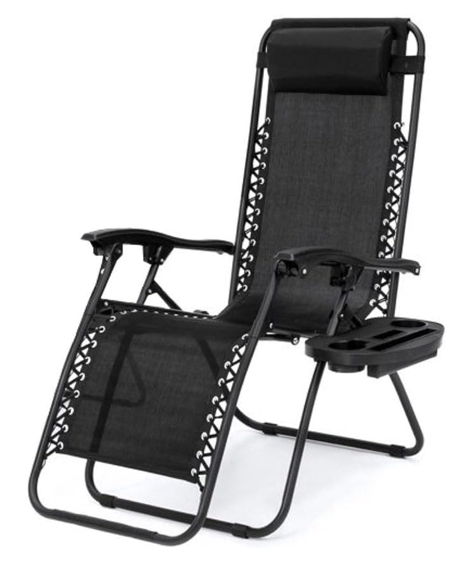 CozyBox Lounge Chair Outdoor Textilene Fabric Reclining Folding Lounge ...