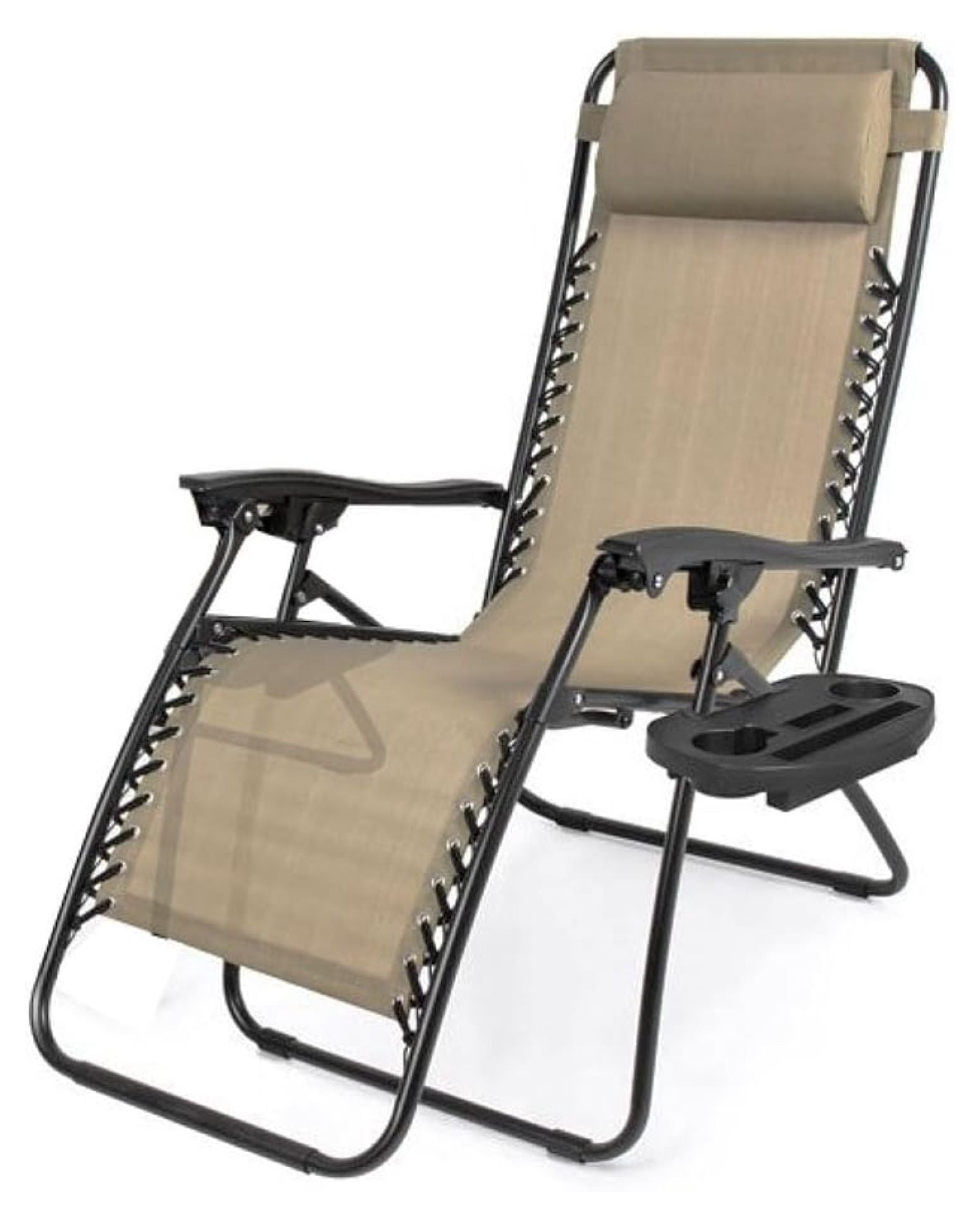 CozyBox Lounge Chair Outdoor Textilene Fabric Reclining Folding Lounge ...