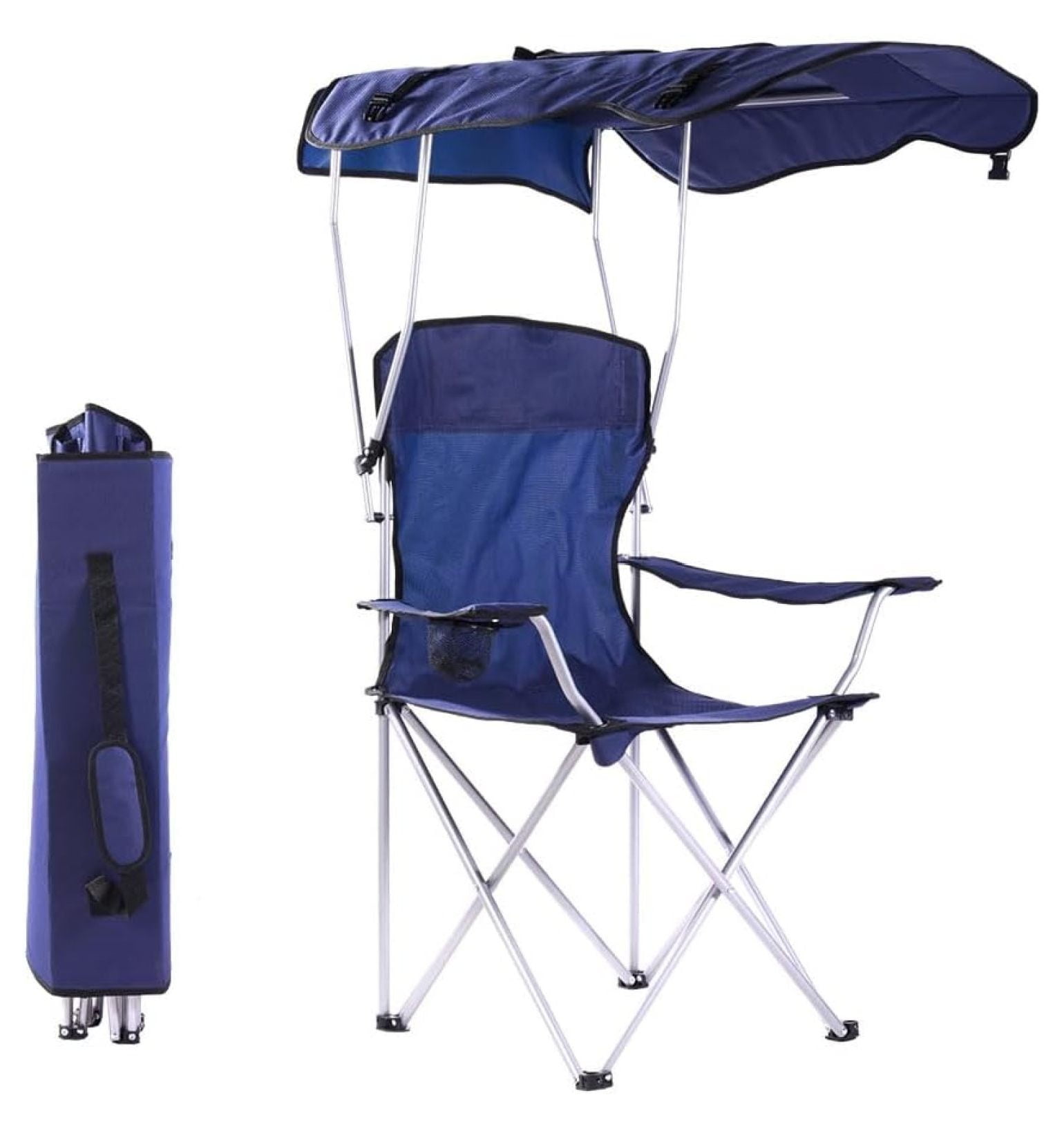CozyBox Portable Chair with Shade Canopy Beach Chairs for Adults Canopy ...