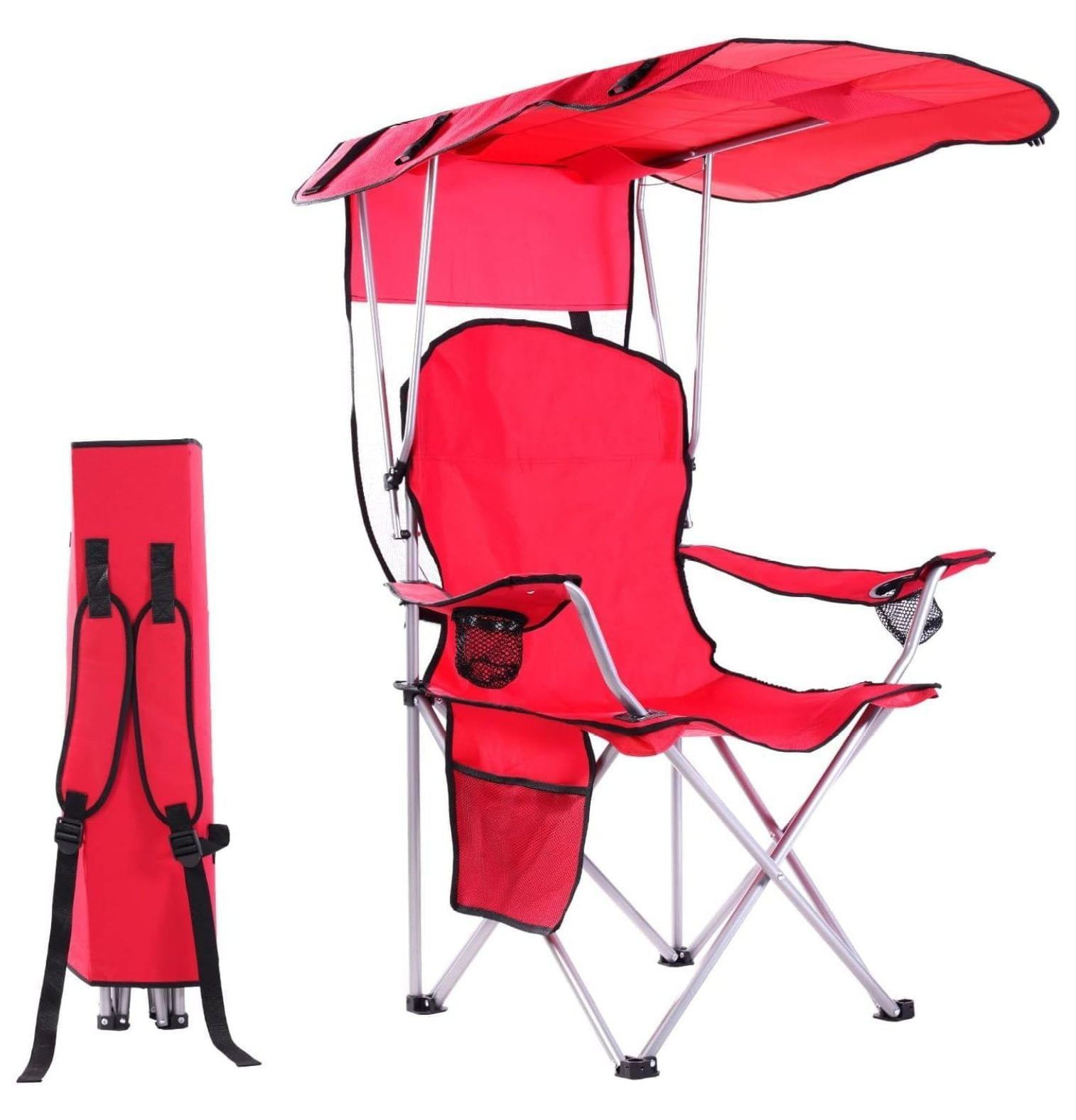CozyBox Portable Chair with Shade Canopy Beach Chairs for Adults Canopy ...