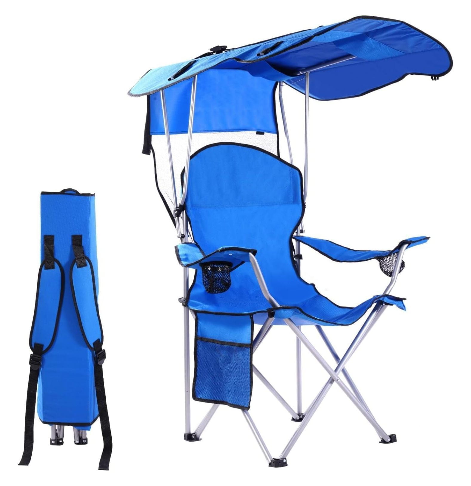 CozyBox Portable Chair with Shade Canopy Beach Chairs for Adults Canopy ...