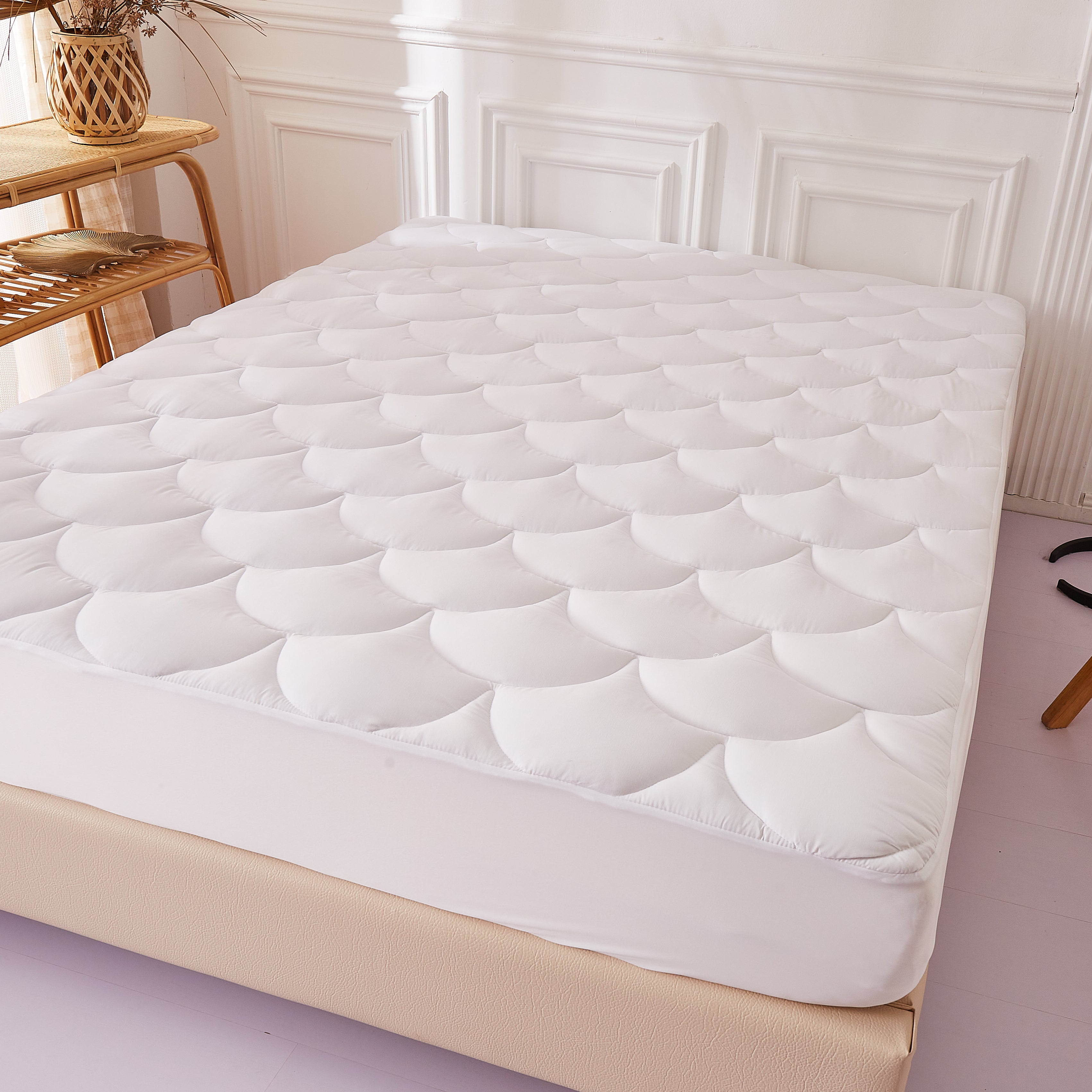 CozyBox Premium Mattress Pad Cover Fitted with 18" Deep Pockets ...