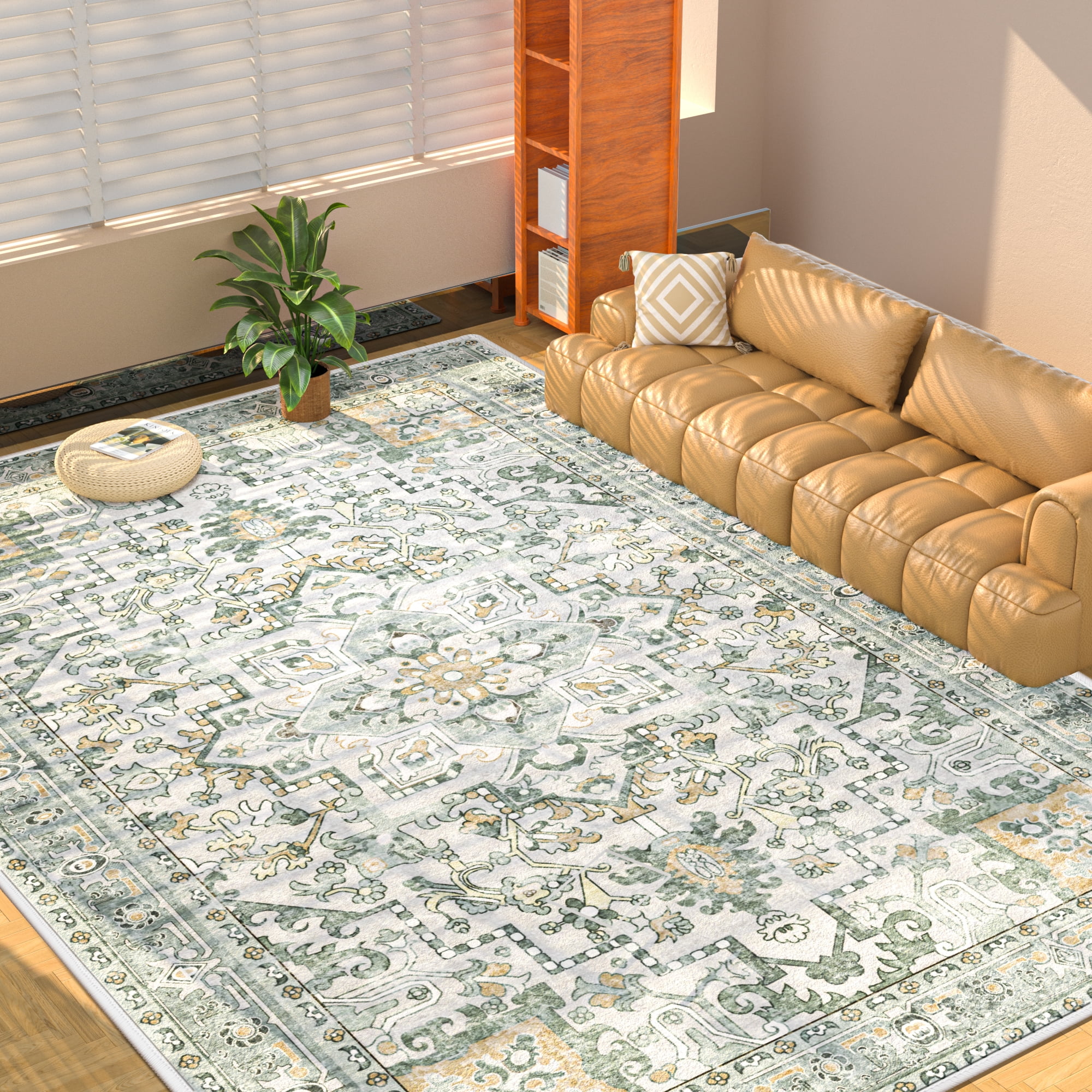 CozyDesg 5'x8' Area Rugs for Living Room,Washable Persian Vintage ...