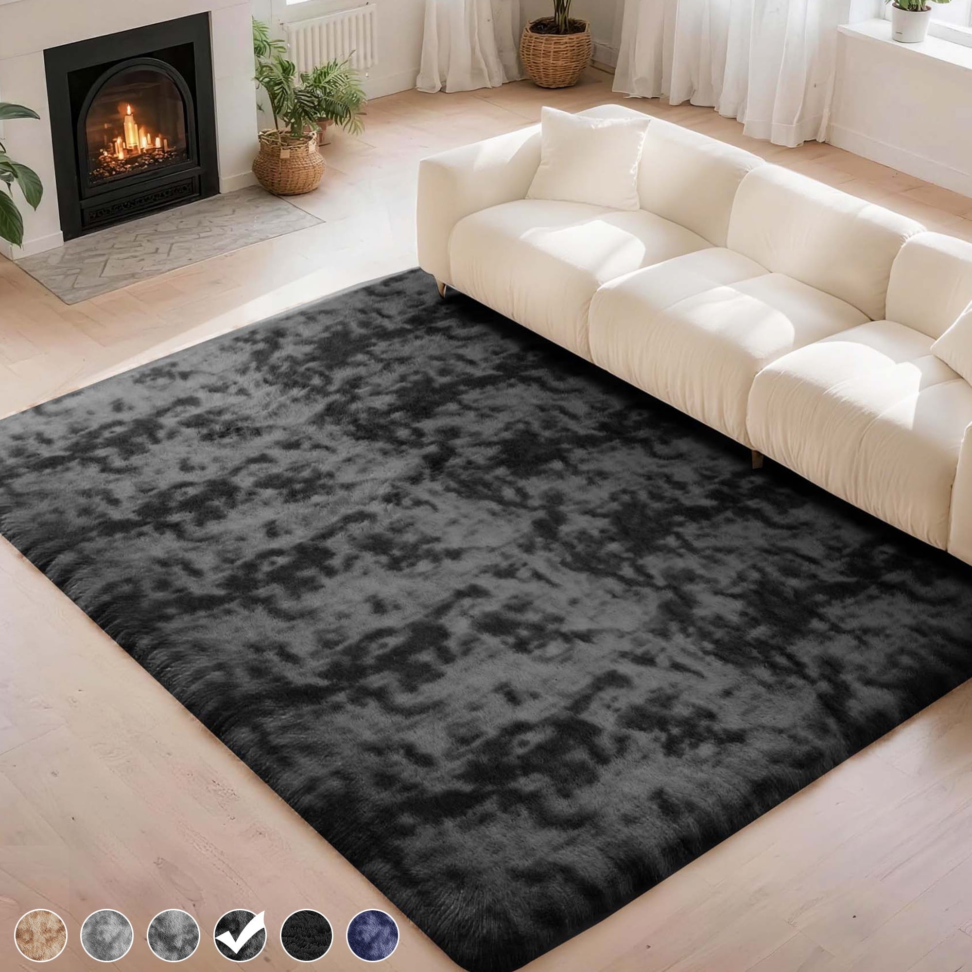 CozyDesg 5ft x 8ft Area Rugs, Soft Fluffy Area Rugs Floor Mat Floor ...