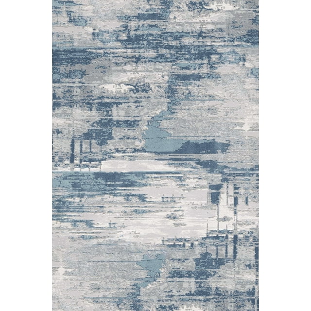 CozyDesg 8'x10' Area Rugs,Blue Stripe Living Room Rugs, Modern Abstract ...