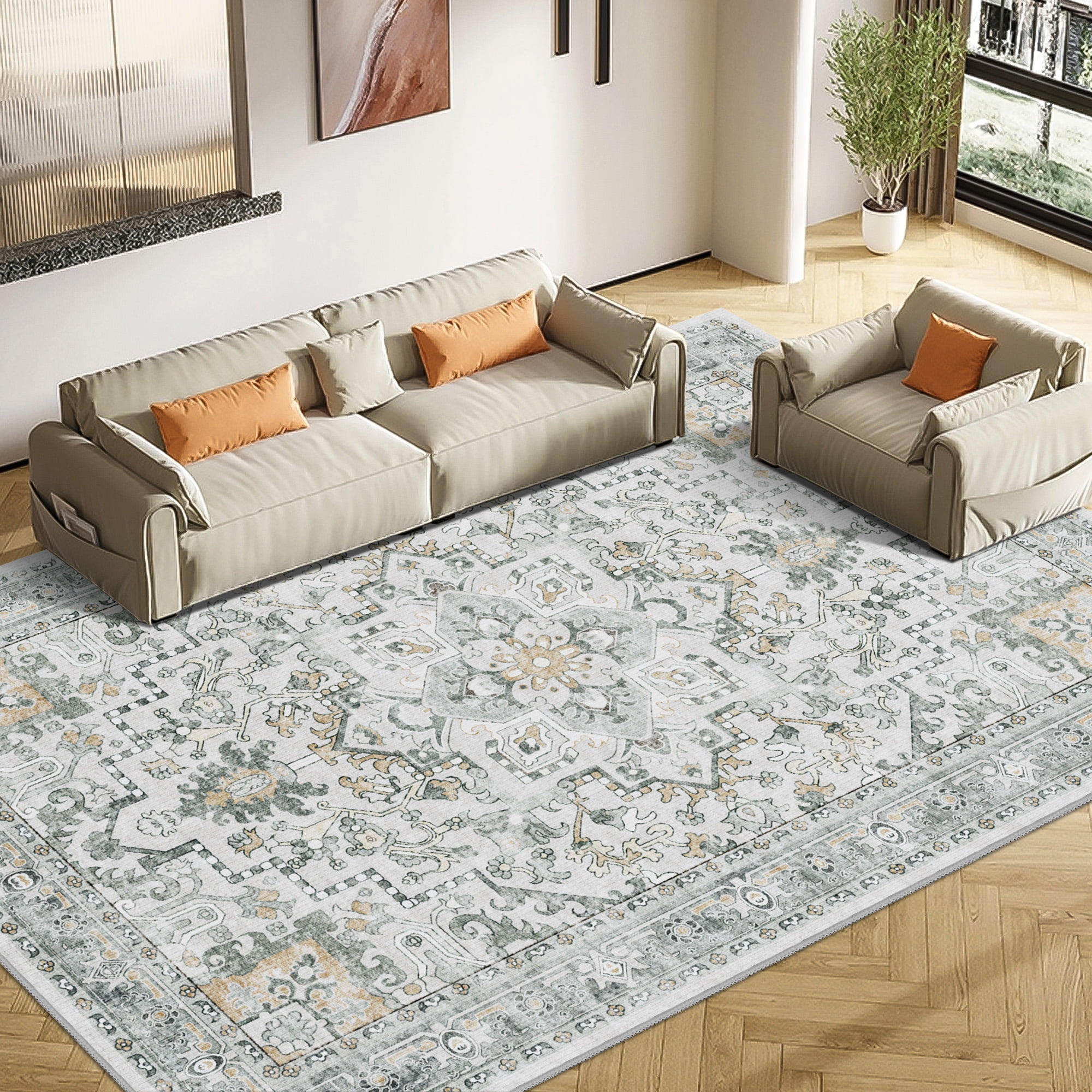 Customer reviews for CozyDesg 8'x10' Area Rugs for Living Room,Washable ...