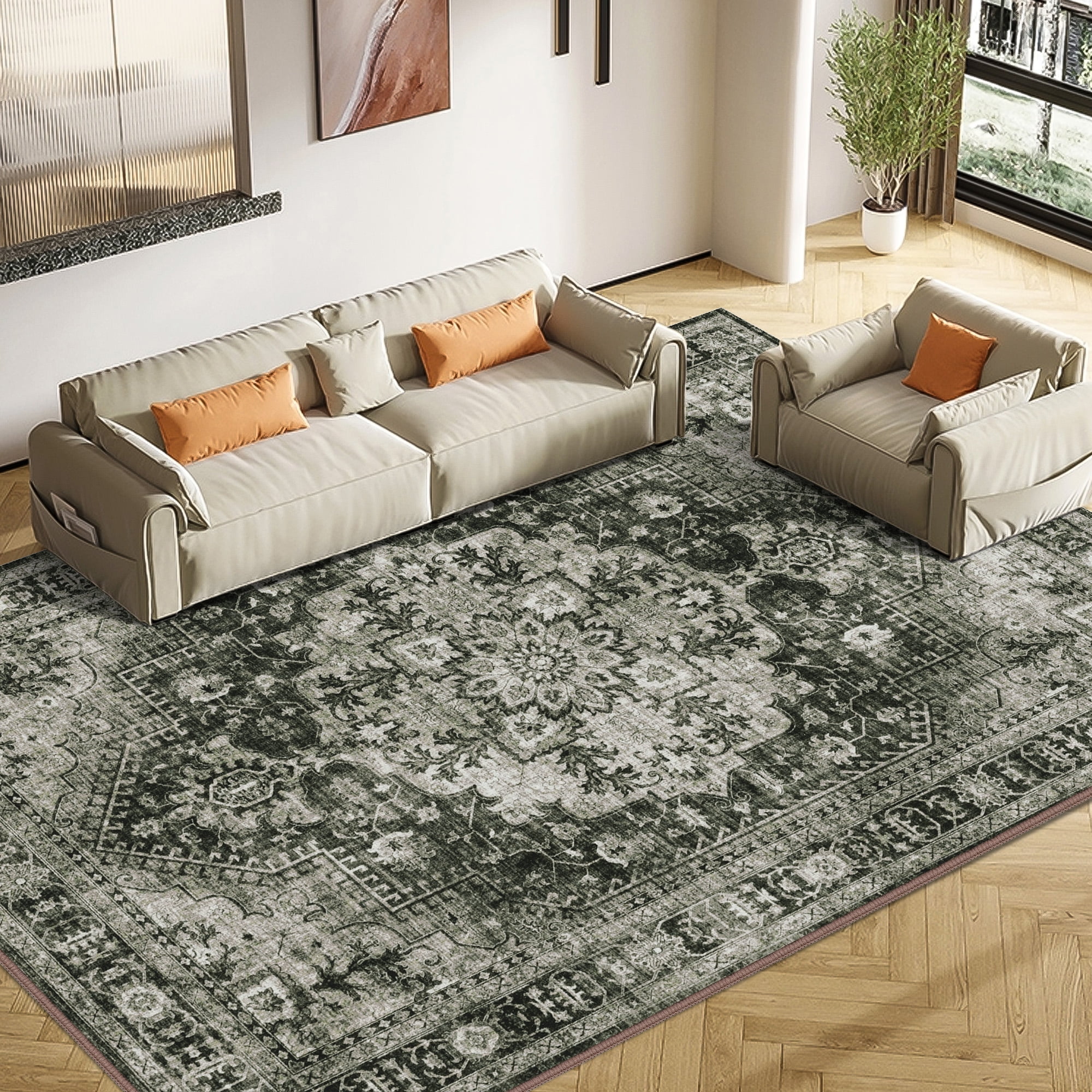 Customer reviews for CozyDesg 8'x10' Area Rugs for Living Room,Washable ...
