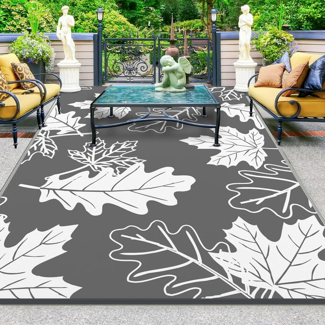 CozyDesg Reversible 8'x10' Large Outdoor Rug, Waterproof Plastic Carpet ...
