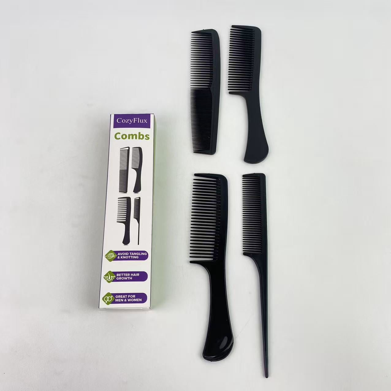 CozyFlux Combs, Wide Tooth Combs Rat Tail Fine Tooth Hair Comb, Barber ...