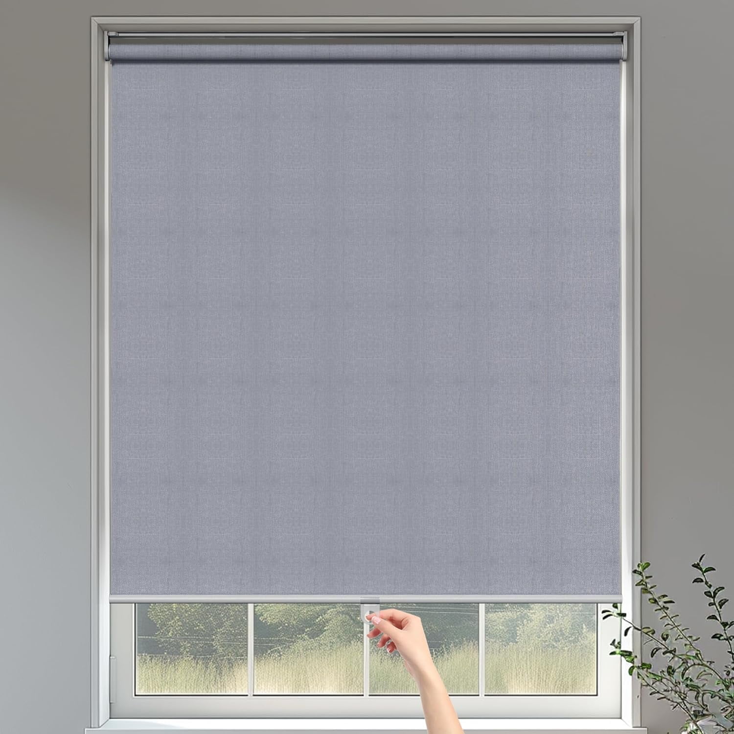 CozyHom 100% Blackout Roller Window Shades, Free-Stop Pull Down Shades ...