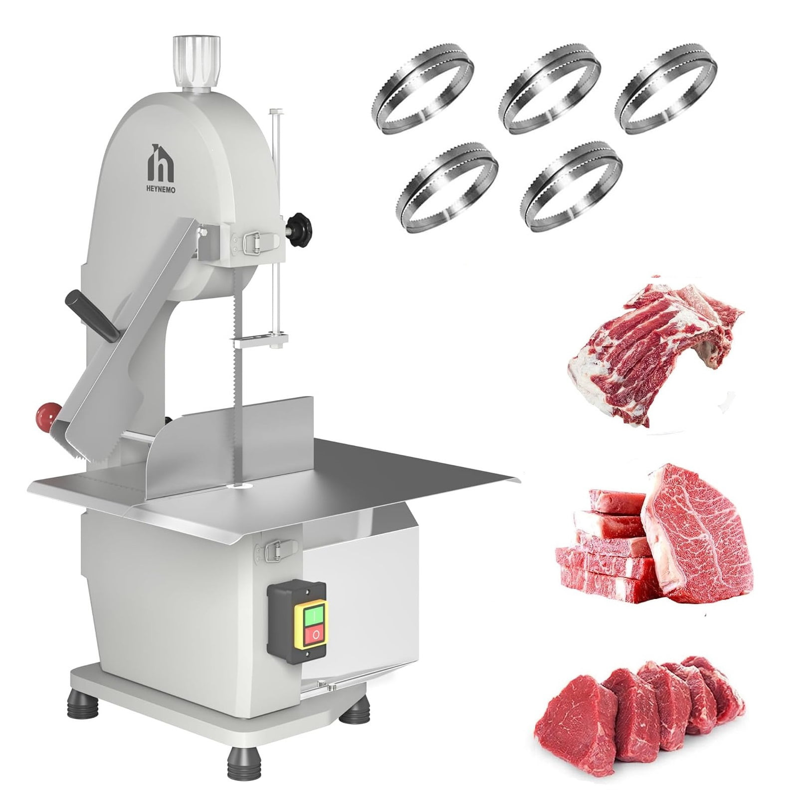 CozyHom 1500W Electric Bone Saw Machine, 0-8 Inch Cutting Thickness ...