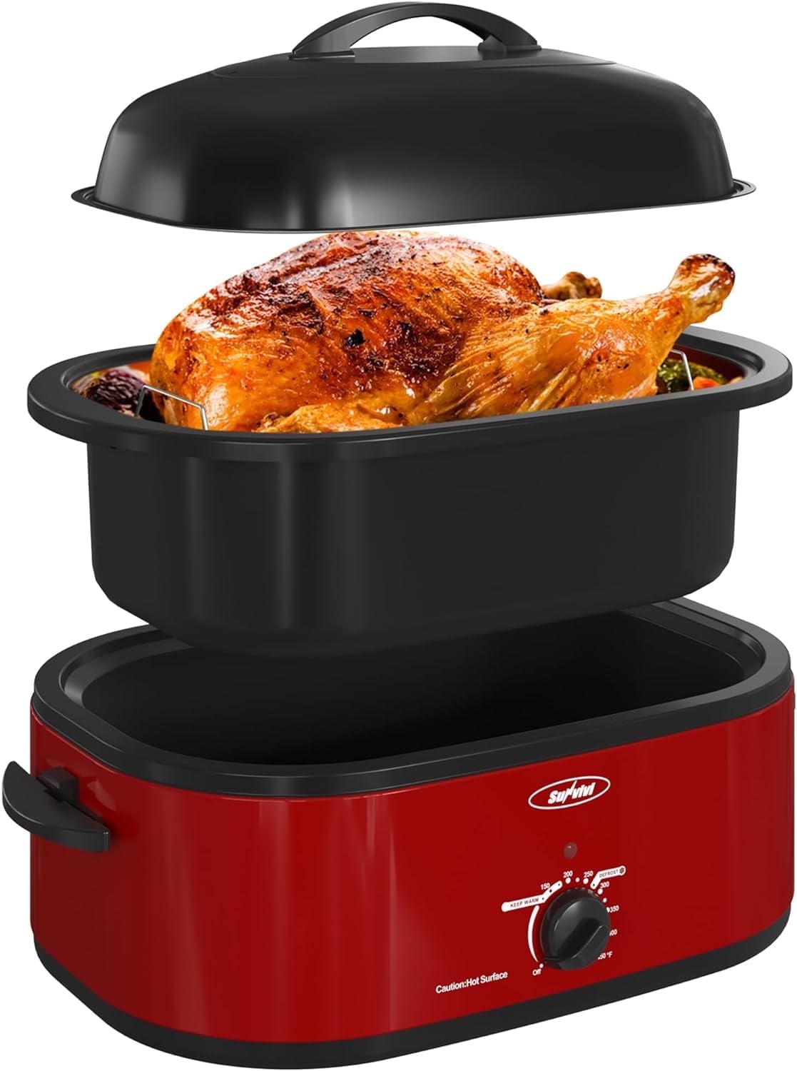 CozyHom 18-Quart Electric Roaster Oven, Turkey Roaster Oven with ...