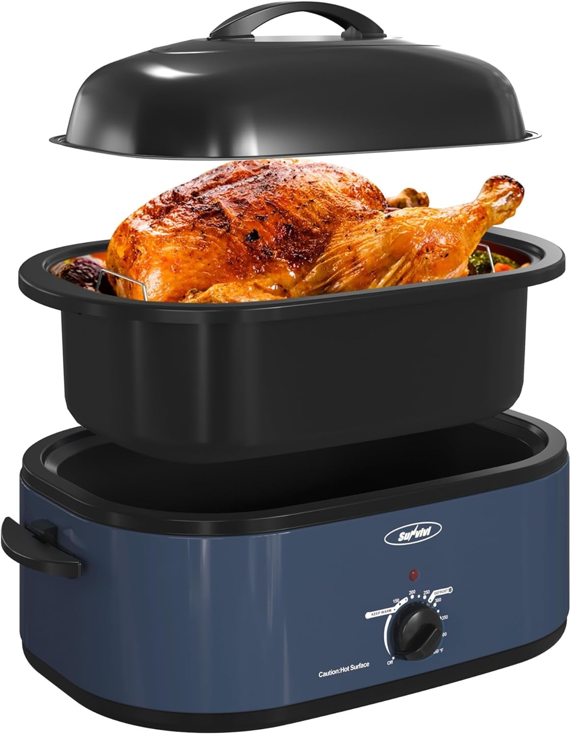 CozyHom 18 Quart Electric Roaster Oven with Self-Basting Lid, Turkey ...