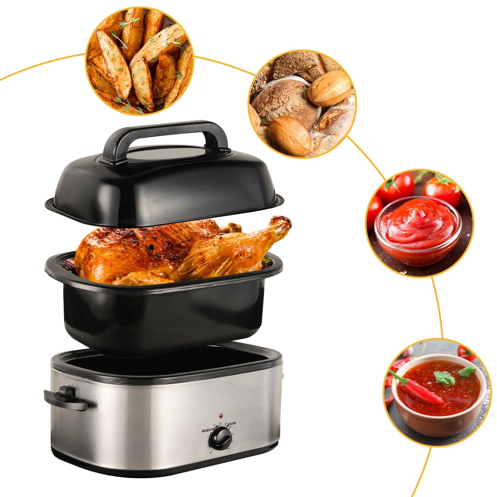 CozyHom 20 Quart Electric Turkey Roaster Oven Stainless Steel Roaster ...