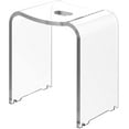 CozyHom Acrylic Shower Stool, Modern Shower Bench with Curved Seat ...