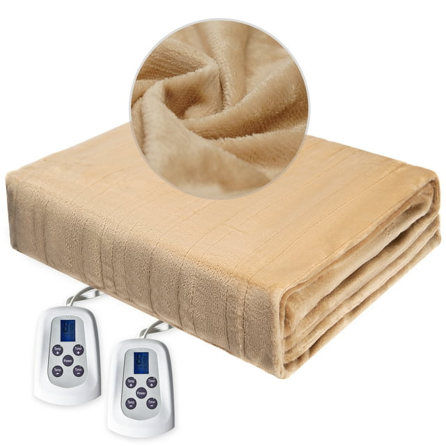 CozyHom Electric Heated Blanket, Bed Blanket with Dual Controllers 10 ...