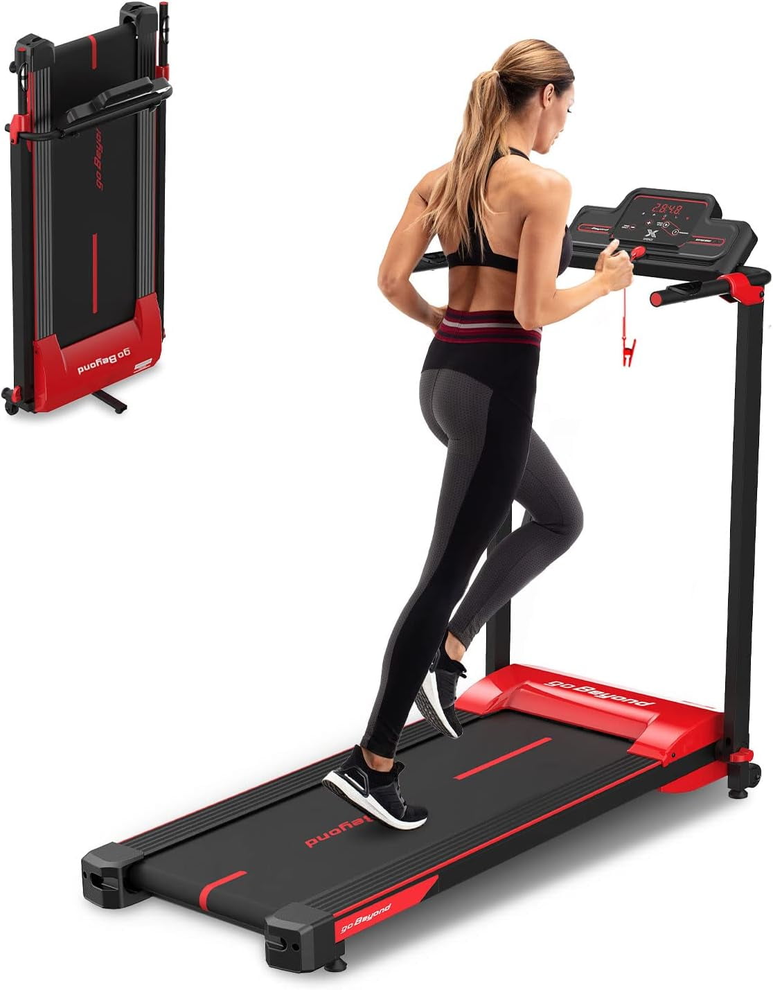 CozyHom Compact Electric Treadmill with LED Display, Foldable, 12 ...