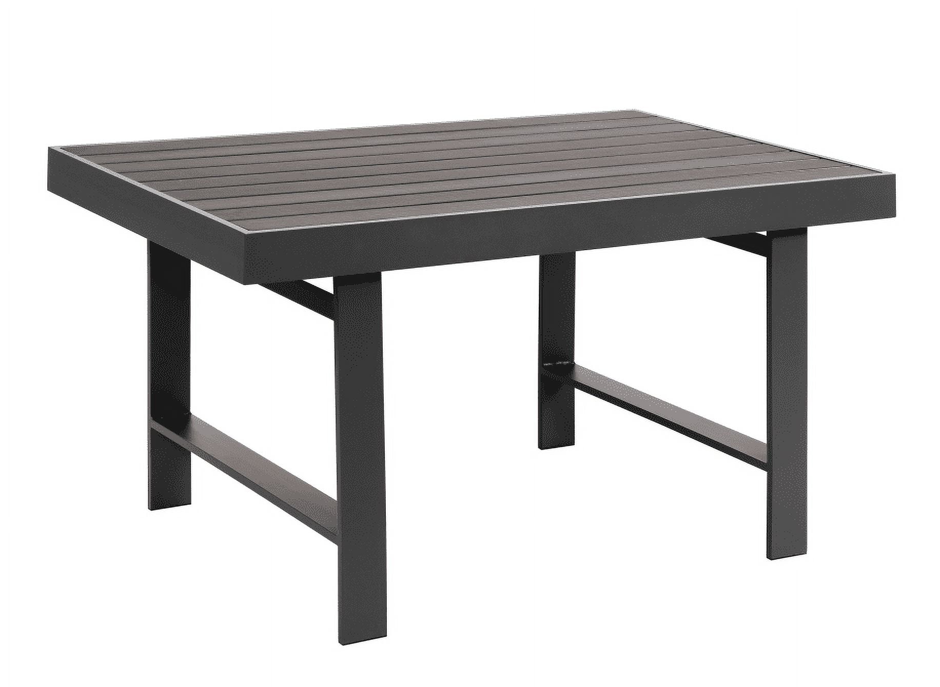 CozyHom Outdoor Dining Table Patio Steel Slat Rectangle Table,Long ...