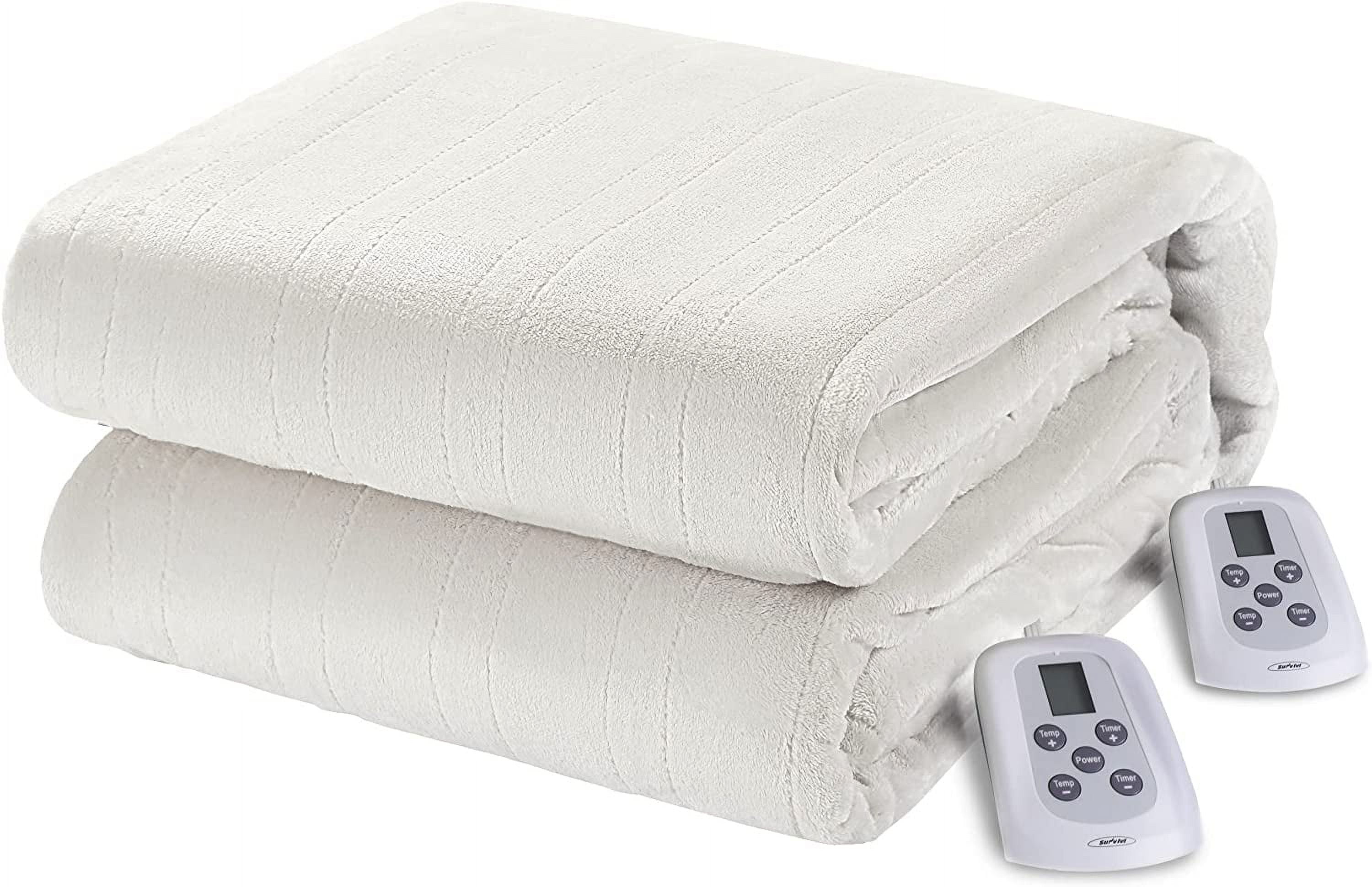 CozyHom Queen Size Heated Electric Blankets Throw Soft Flannel Heating ...