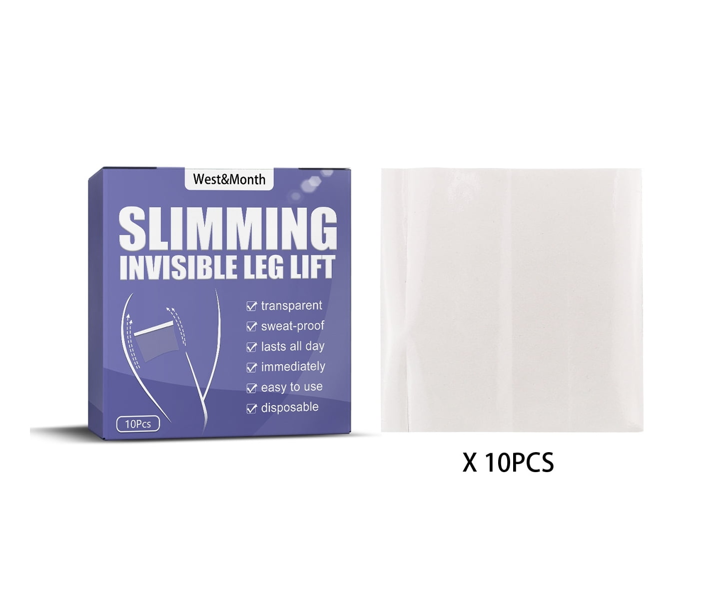 CozyHome 10 PCS Thigh Lift Tape Transparent Lifting Adhesive Bandage ...