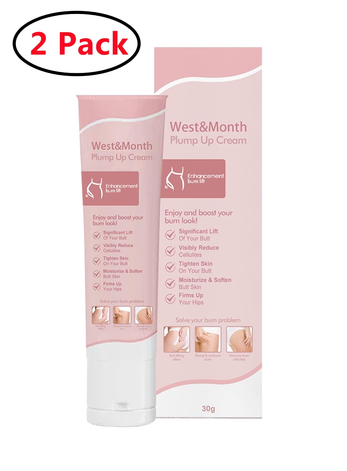 CozyHome 2 Pack Butt Enhancement Cream Effective Shaping Eliminate ...