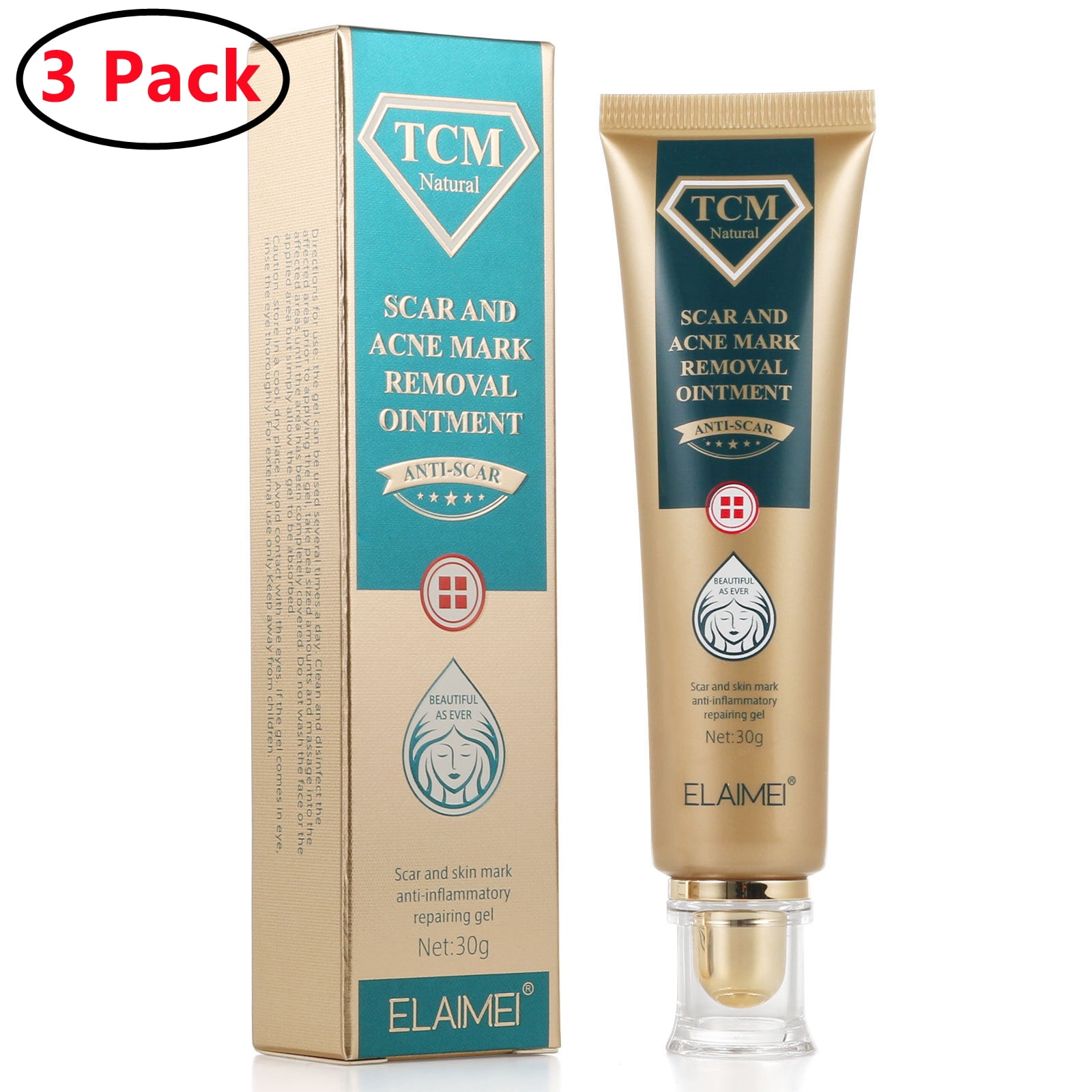 CozyHome 3 Pack Scar Cream Gel - Silicone Gel Scar Removal Treatments ...