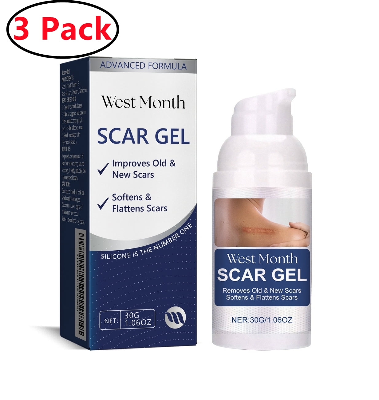 3 Pack Scar Treatment, Scar Removal, Scar Therapy, Scar Prevention Gel ...