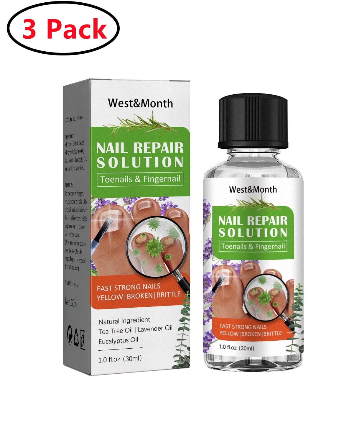 3 Pack Toenail Fungus Treatment Extra Strength - Nail fungus treatment ...