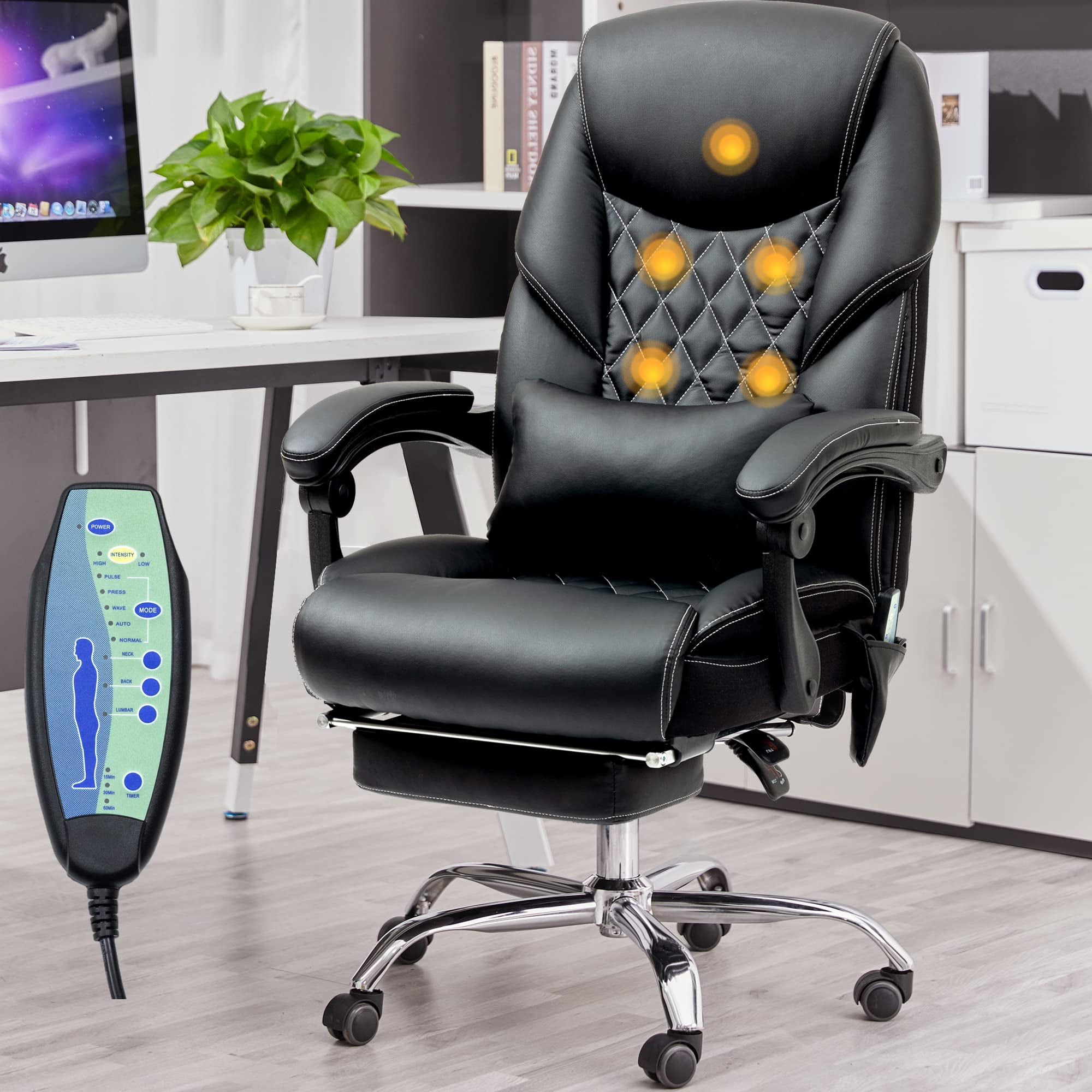 CozyHome Home Office Chair, Executive Office Chair with Vibration ...