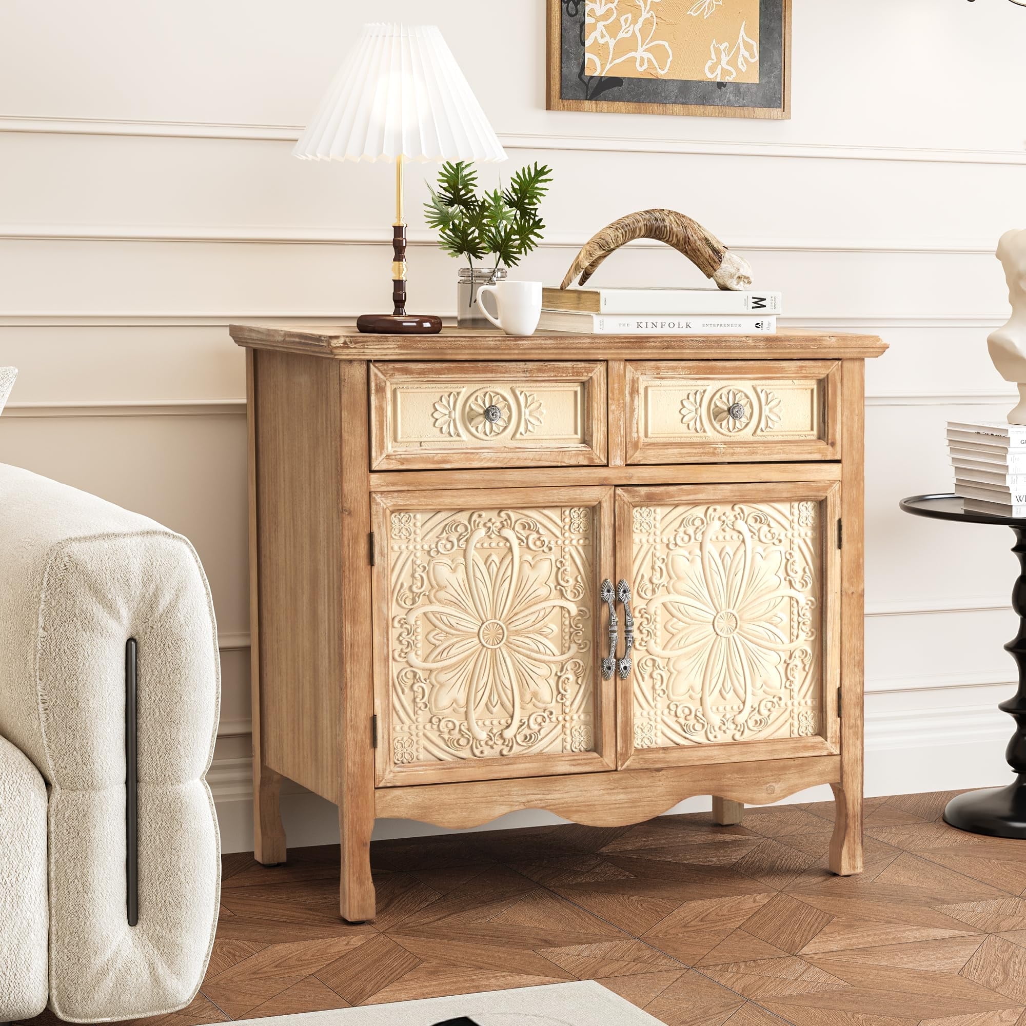 CozyHome Storage Sideboard Cabinet with Drawers and Doors, Kitchen ...