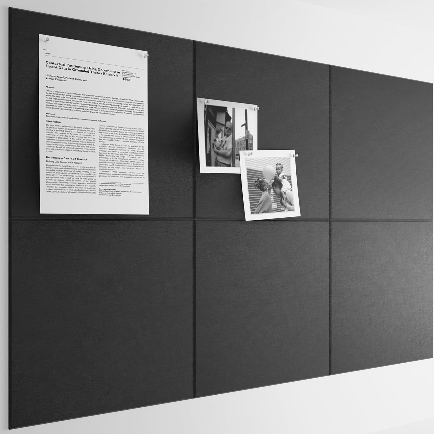 CozyNestFinds Large Cork Board 36"x24" Alternative - 6 Pack Felt Wall ...