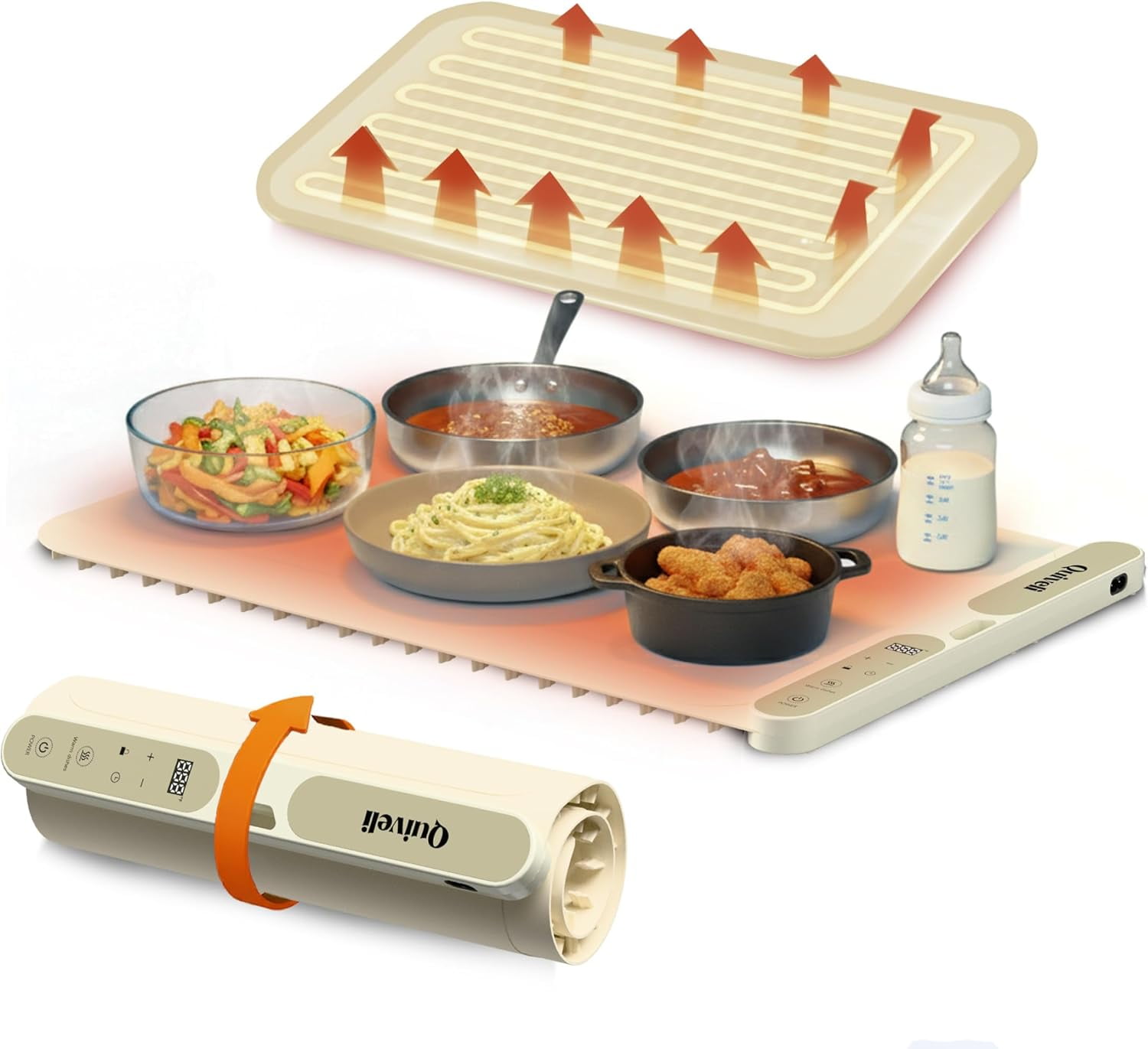 CozyNestFinds Plateful Food Warming Mat For Food - 24x15", With Child ...