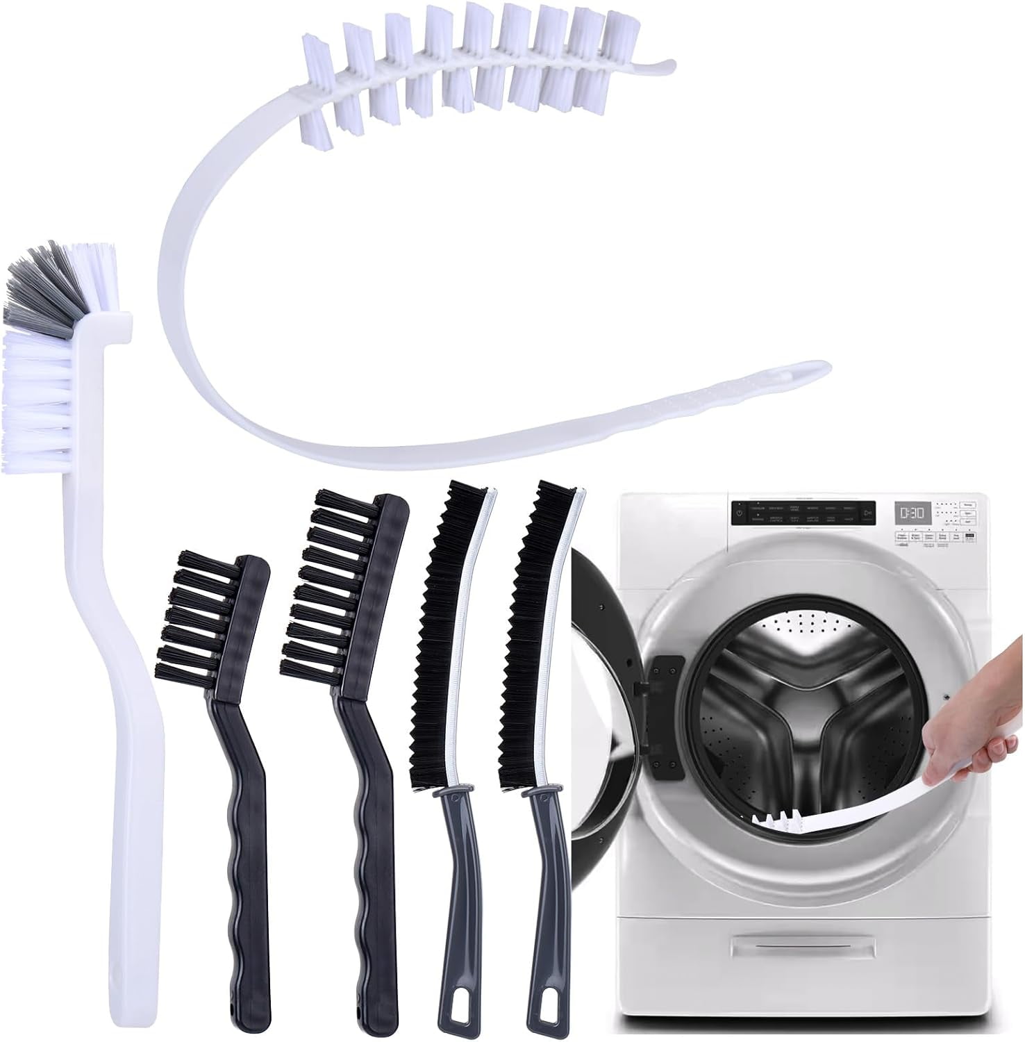CozyNestFinds Washing Machine Cleaning Brush Set, Front Load Washer ...
