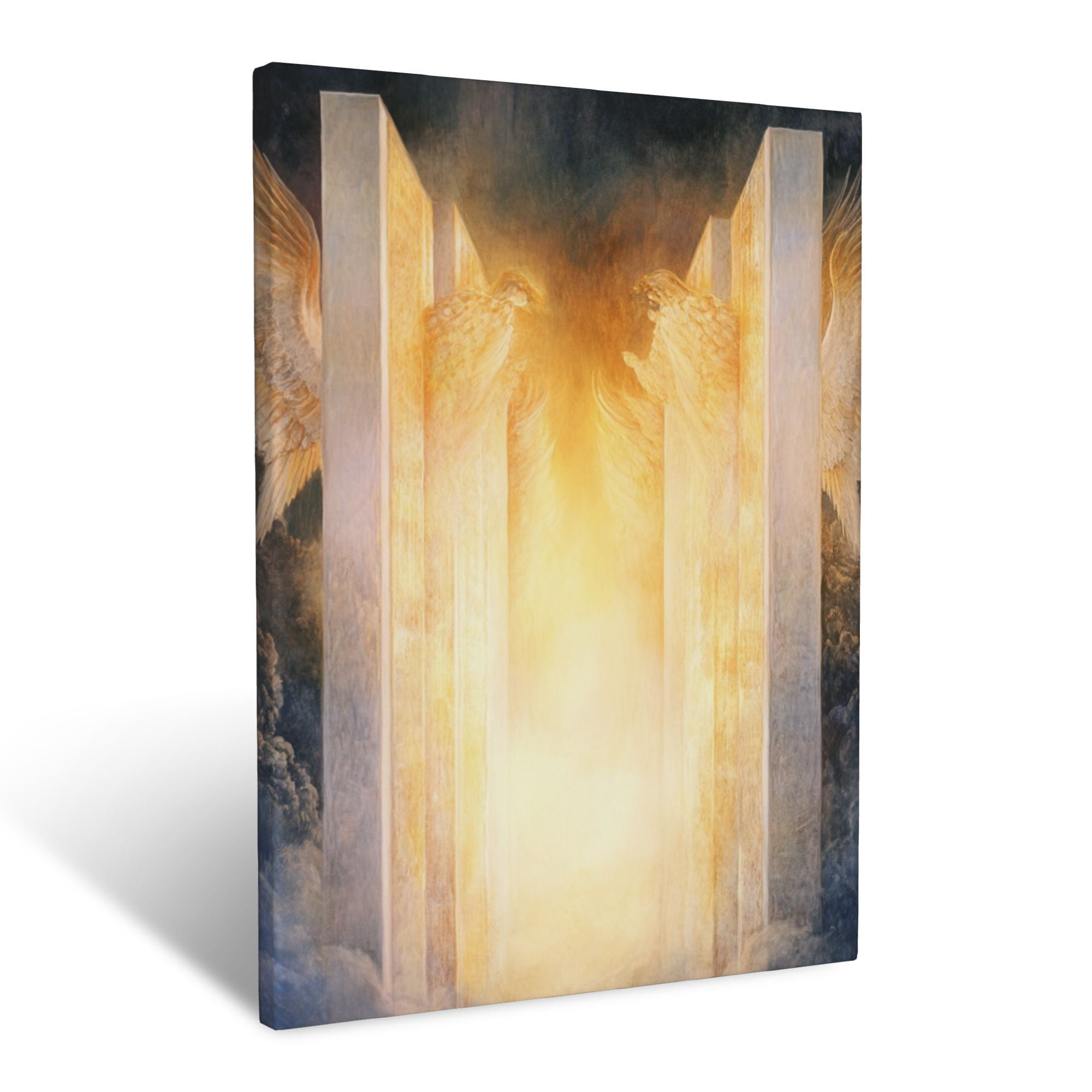 CozyNet A Depiction Of Glowing Angels Guarding Heaven Radiant Gates ...