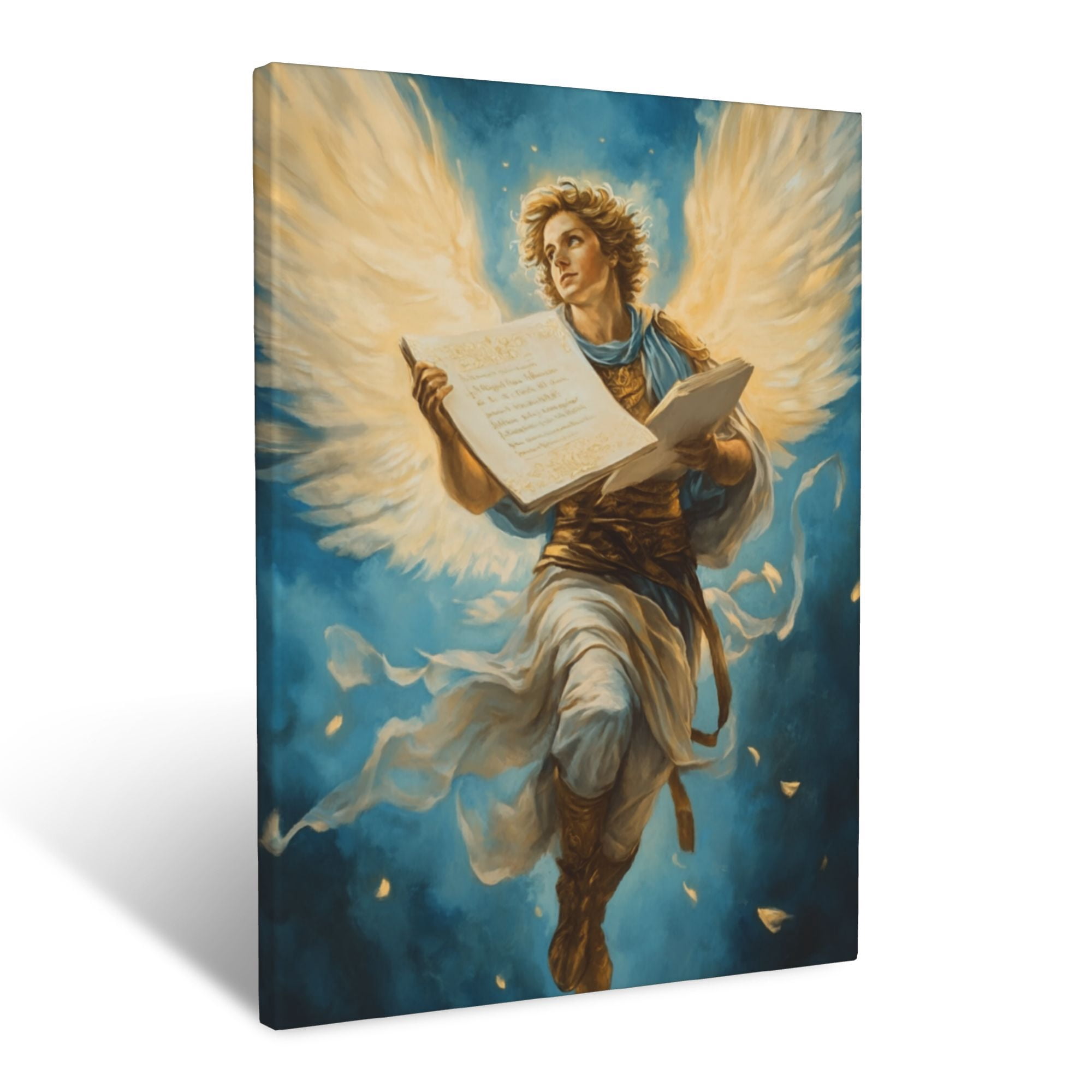 CozyNet A Glowing Angel Carrying A Scroll With Soft Divine Light Around ...