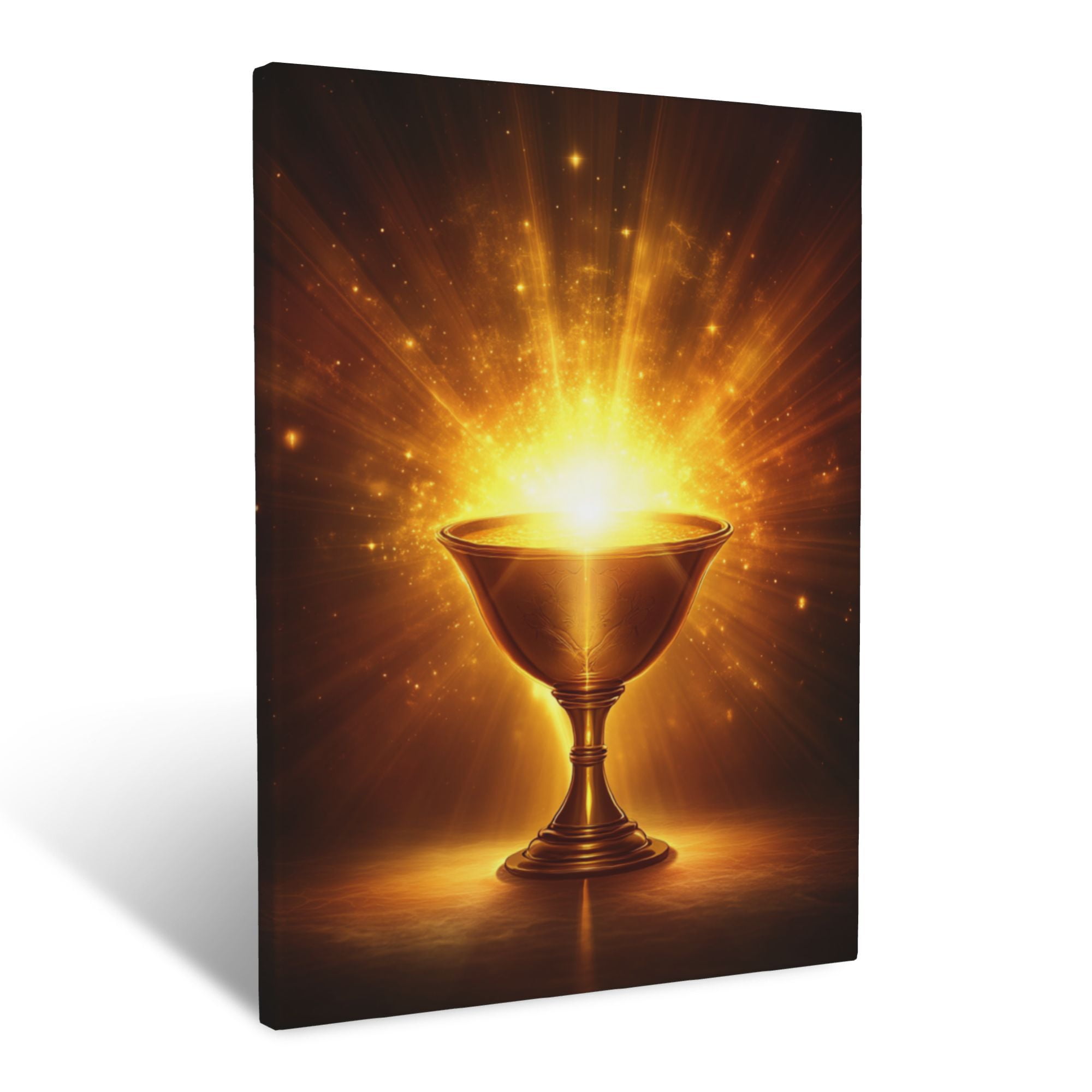 CozyNet A Glowing Chalice With Radiant Rays Above It Sacred Communion ...