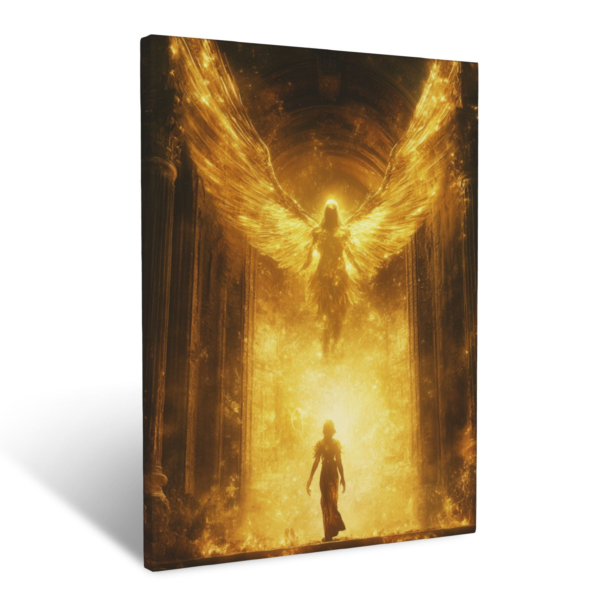 CozyNet A Golden Angel Guiding Lost Souls Through A Radiant Heavenly ...