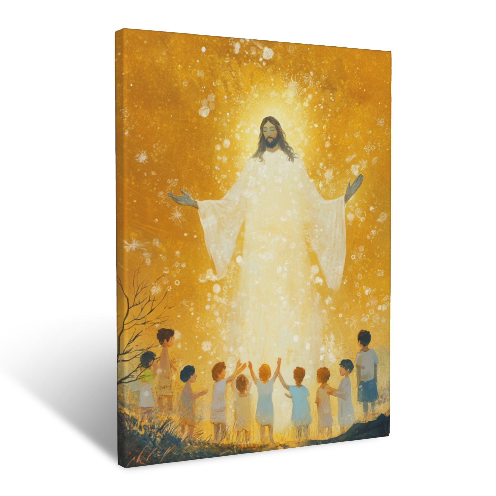 CozyNet A Luminous Depiction Of Jesus Blessing Children Under A Golden ...